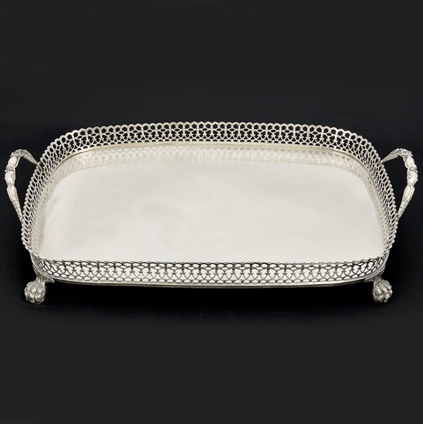 Antigo par de castiçais em prata peruana Sterlin